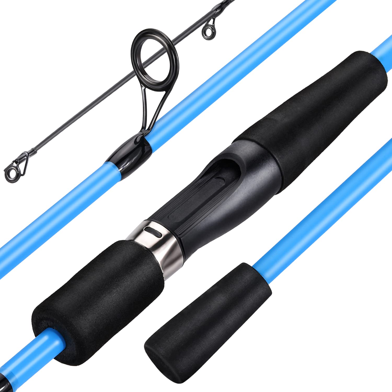 Sougayilang Fishing Pole, Composite Graphite & Glass Blanks Spinning Rod Combo, 2Pc Fishing Rod with EVA Handle Casting Rod-6ft Spinning