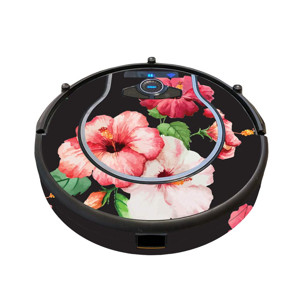 MightySkins Skin Compatible with Shark Ion Robot 750 Vacuum Minimal Coverage - Hibiscus | Protective, Durable, and Unique Vinyl wrap Cover | Easy to Apply, Remove, and Change Styles | Made in The USA