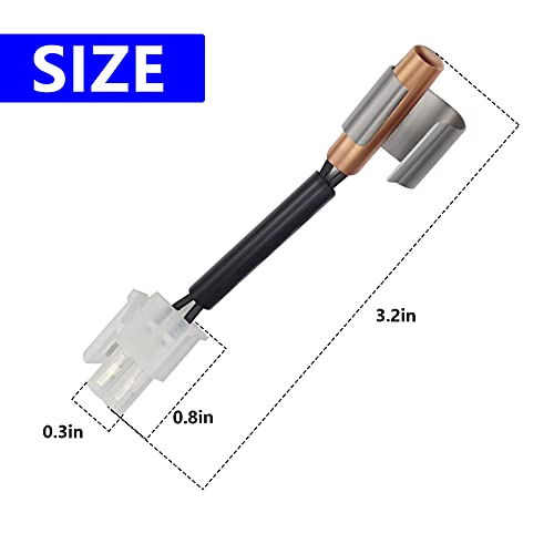Sikawai W10383615 Refrigerator Thermistor with Clip Fit for Whirl-Pool Refrigerator Replaces WPW10383615VP 2118226 AP6020675 PS11753994