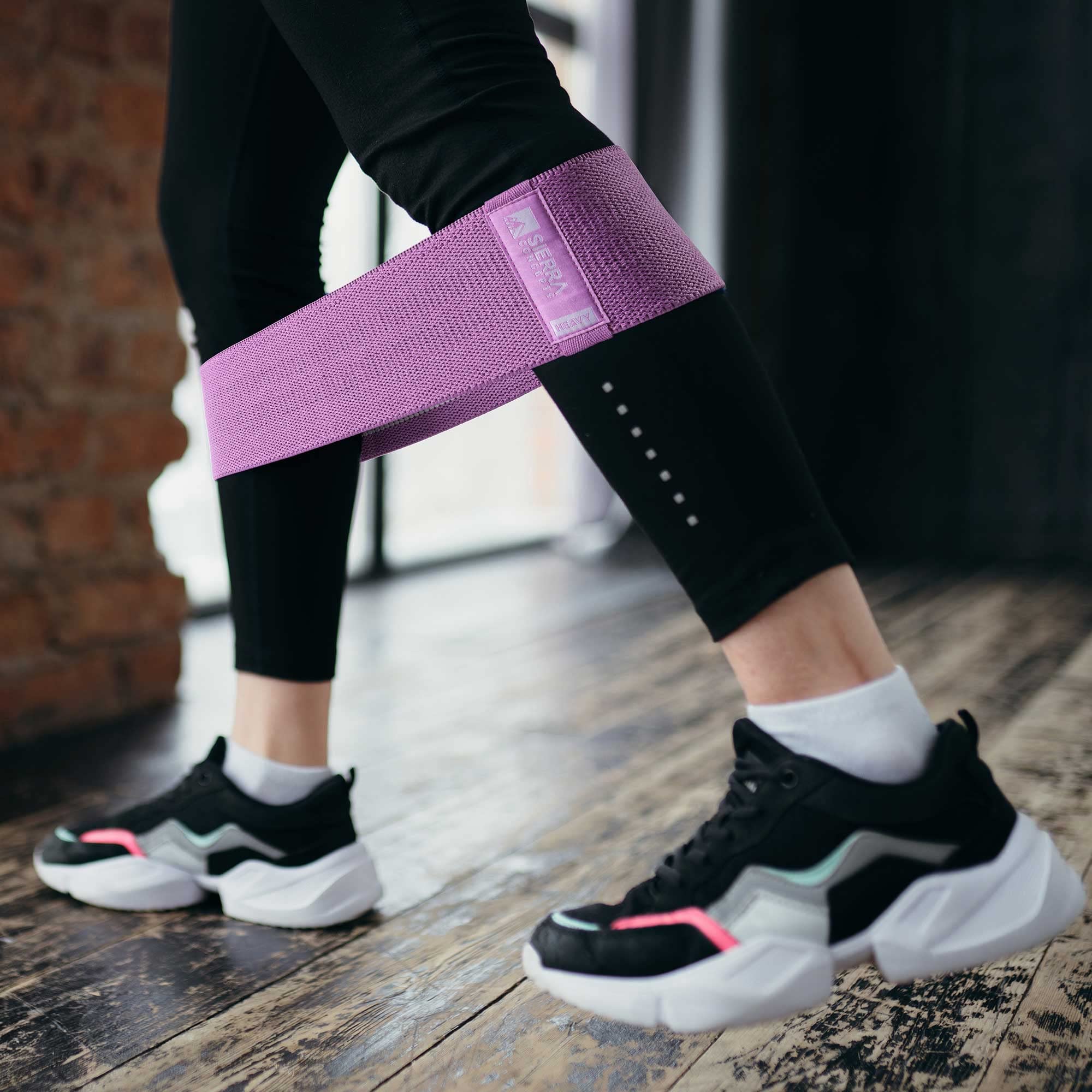 Sierra Concepts 2 Pack Jump Rope Set and Resistance Fabric Cloth Booty Bands for Exercise Working Out of Thigh Legs Hip Glute Butt