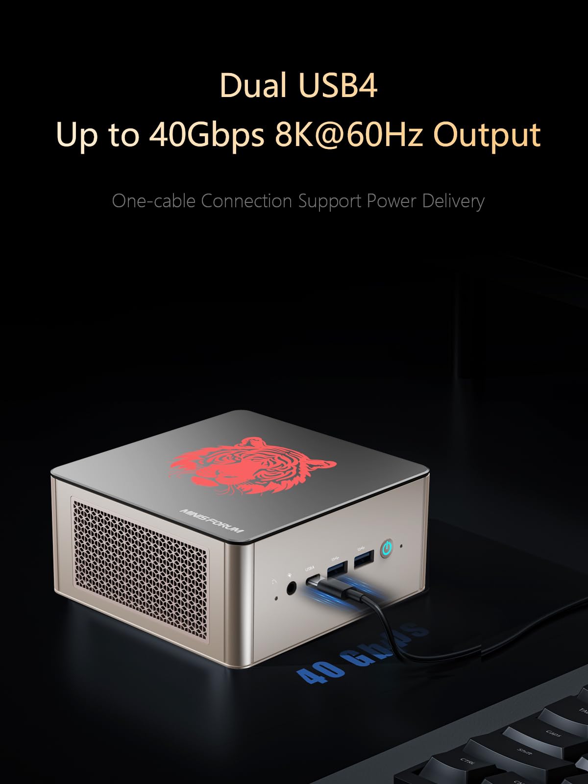 MINISFORUM Venus Series UM480 Mini PC AMD Ryzen 7 4800U Micro PC, DDR4 16G + 512G PCIe SSD, 2xHDMI, 1xUSB-C Triple 4K Outputs, 2.5G LAN, 4xUSB, AMD Radeon Graphics Small Form Factor