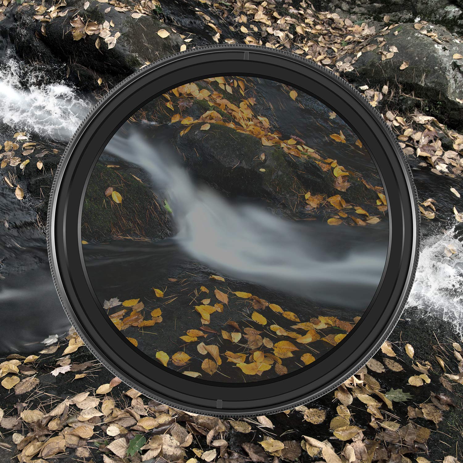 Neewer 77mm MRC ND Filter, Variable Neutral Density Adjustable ND Filter ND2 to ND400, Multi-Layer Coated Optical Glass, Water-Repellent & Scratch-Resistant Ultra-Slim Filter for 77mm Camera Lens