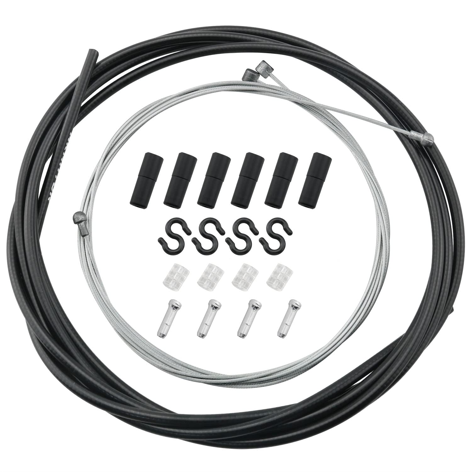 MTQY Bike Shifter Cable Kit Black Bicycle Brake Cable Housing Set