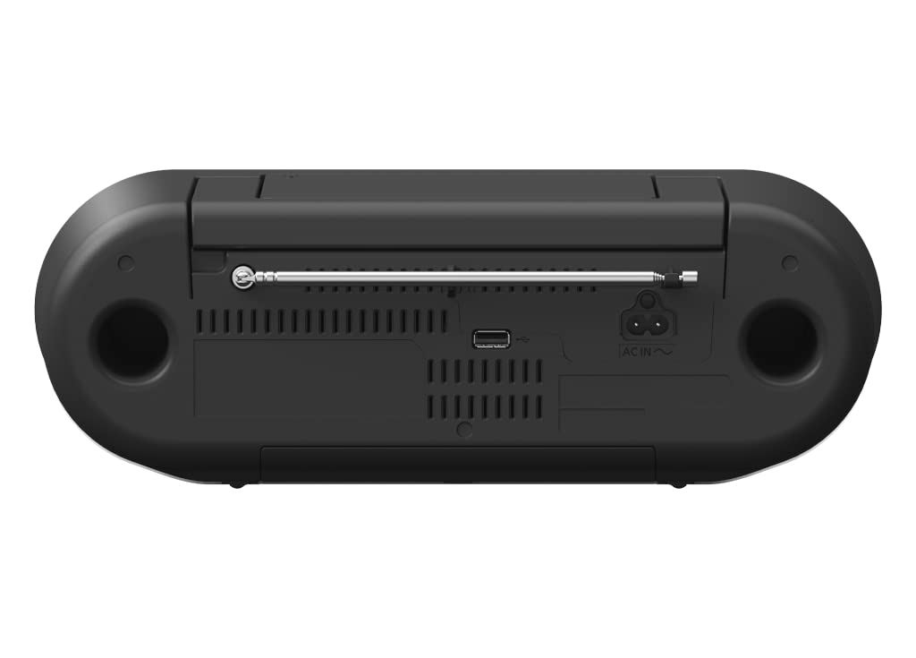 Panasonic RX-D550 Boombox - High Power Portable Stereo AM/FM Radio, Bluetooth, CD, with USB 110-240 Volt (Black)