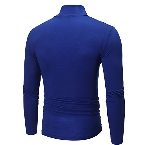 Turtleneck Men, Slim Basic Turtleneck T Shirts, Mens Soft Fit Long Sleeve Thermal Underwear Top Stretch Workout Top