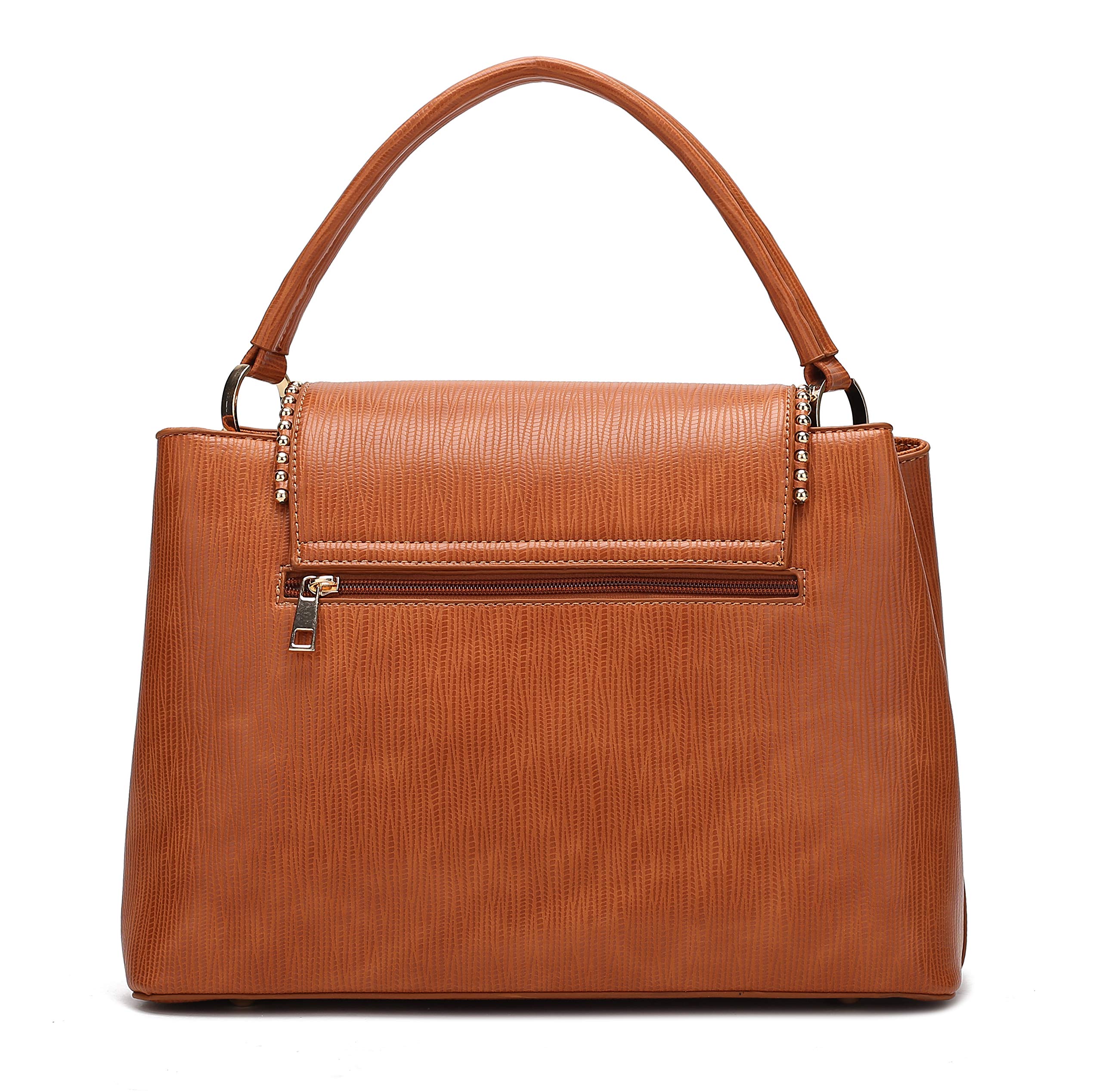 MKF Crossbody Satchel Bags for Women β PU Leather Pocketbook Purse, Shoulder Strap β Lady Top Handle Handbag