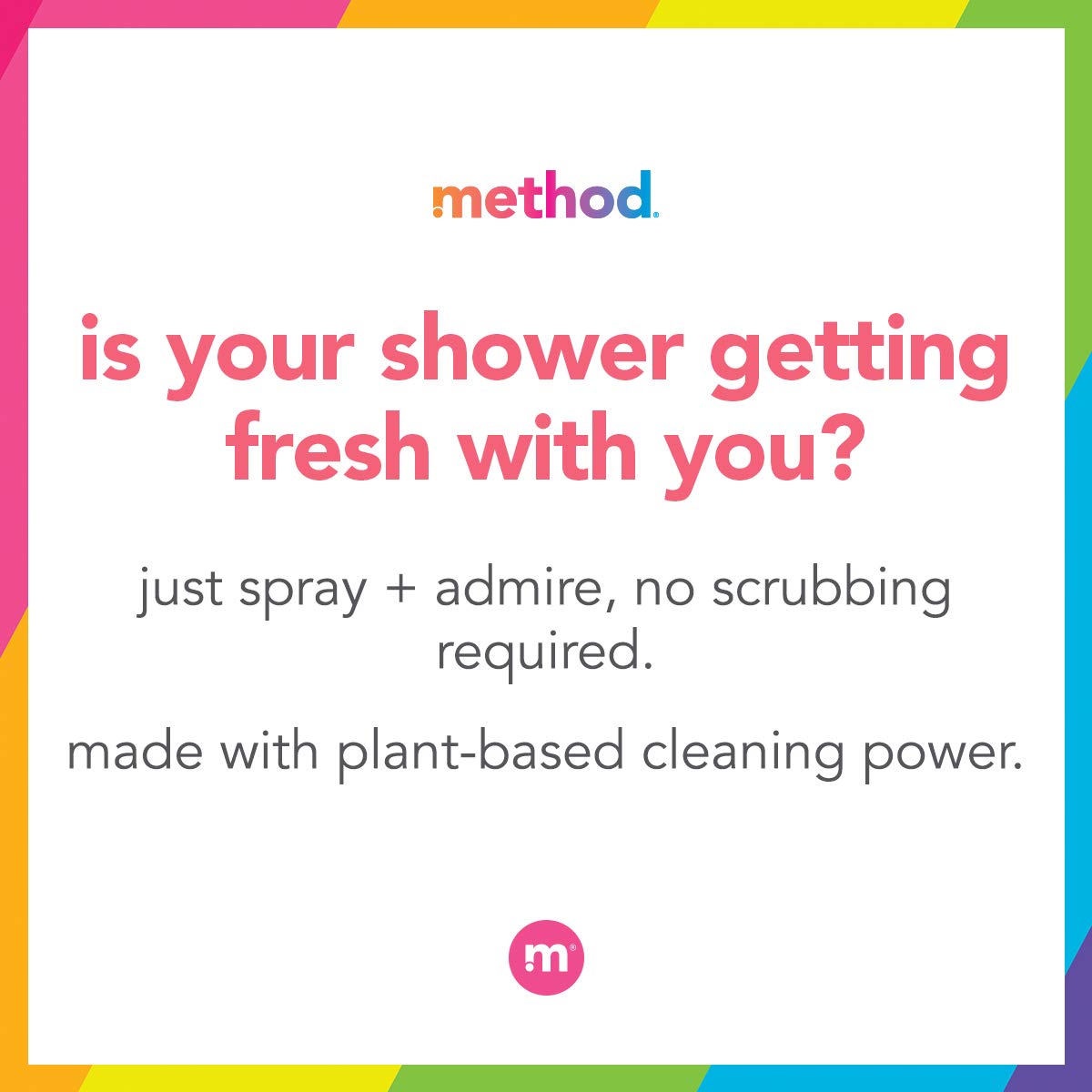 Method Daily Shower Cleaner Spray, Plant-Based & Biodegradable Formula, Spray and Walk Away, Eucalyptus Mint Scent, 28 Fl Oz, (Pack of 8), Packaging May Vary