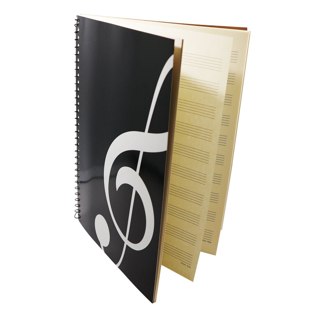 MOREYES Blank Sheet Music Composition Manuscript Staff Notebook with 100 Pages 10.24x7.5 inch/26x19cm (Music clef notebook)