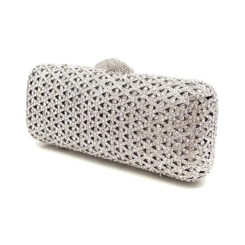 ZHUHW Women Evening Party Handbag Clutches Long Shape Crystal Purses Bridal Wedding Party Purses