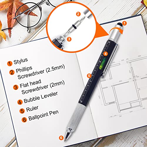 Tesmotor Garden Tools Set, Gardening Gifts for Women Men, 7-Piece Heavy Duty Stainless Steel Gardening Tools with Ergonomic Wooden Handle, Include Multitool Pen and Durable