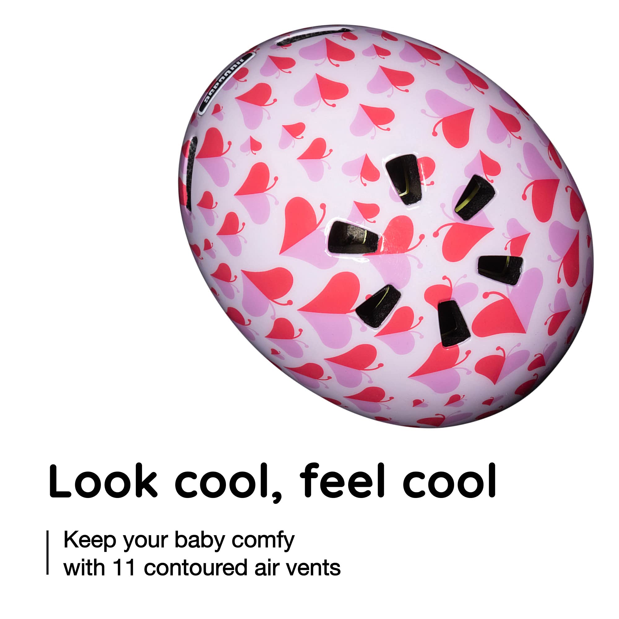 Nutcase, Baby Nutty, Toddler Bike Helmet with MIPS, Love Bug Gloss MIPS, XX-Small