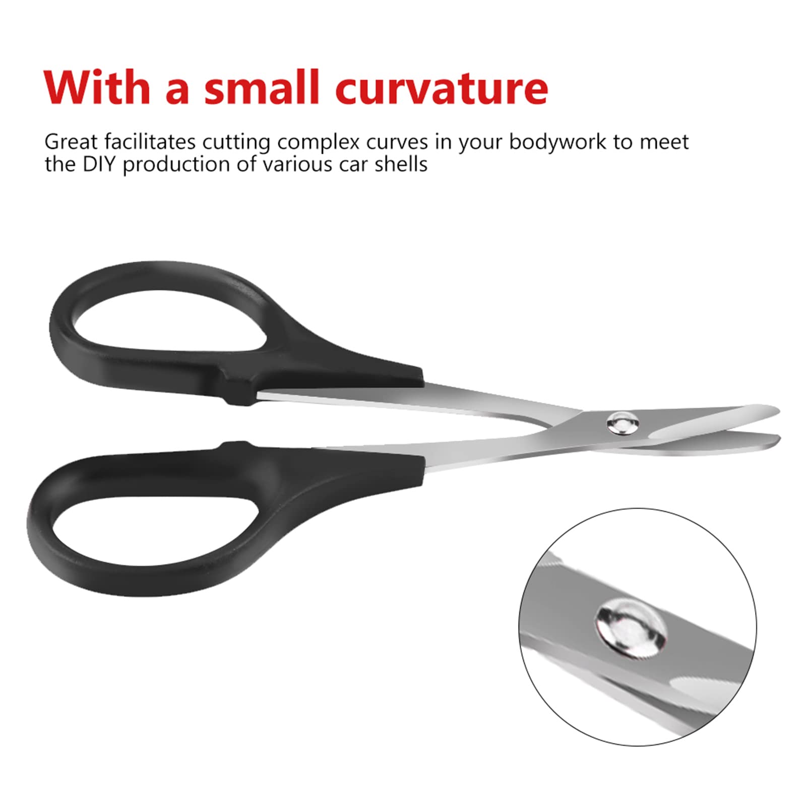 RC Car Body Scissor, Plastic Shell Metal Curved Scissors Model Craft Body Cutting Tool for Remote Control Racing Drift Car Truck Vehicle