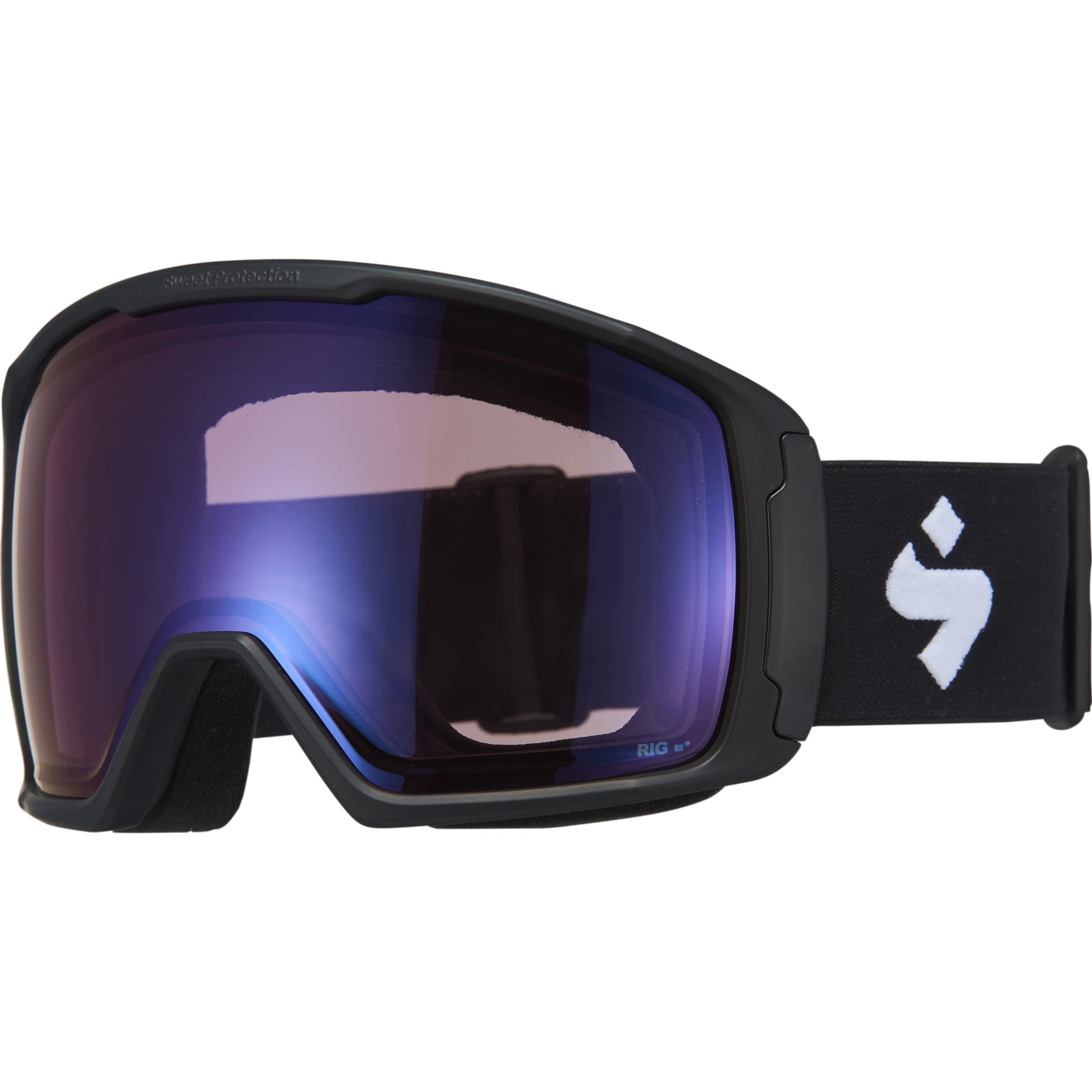 Sweet Protection Clockwork Max RIG Ski Goggles - Anti-Fog, UV Protection, Toric Sculpted Snow Goggles with Minimal Color Distortion, RIG Light Amethyst/Matte Black/Black