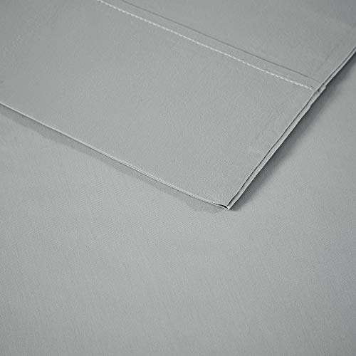 Madison Park 1500 Thread Count Cotton Blend Pillow Case Cover , Casual Luxury Machine Washable King Size Pillow Cases Set of 2 , King : 20 X 40 , Grey