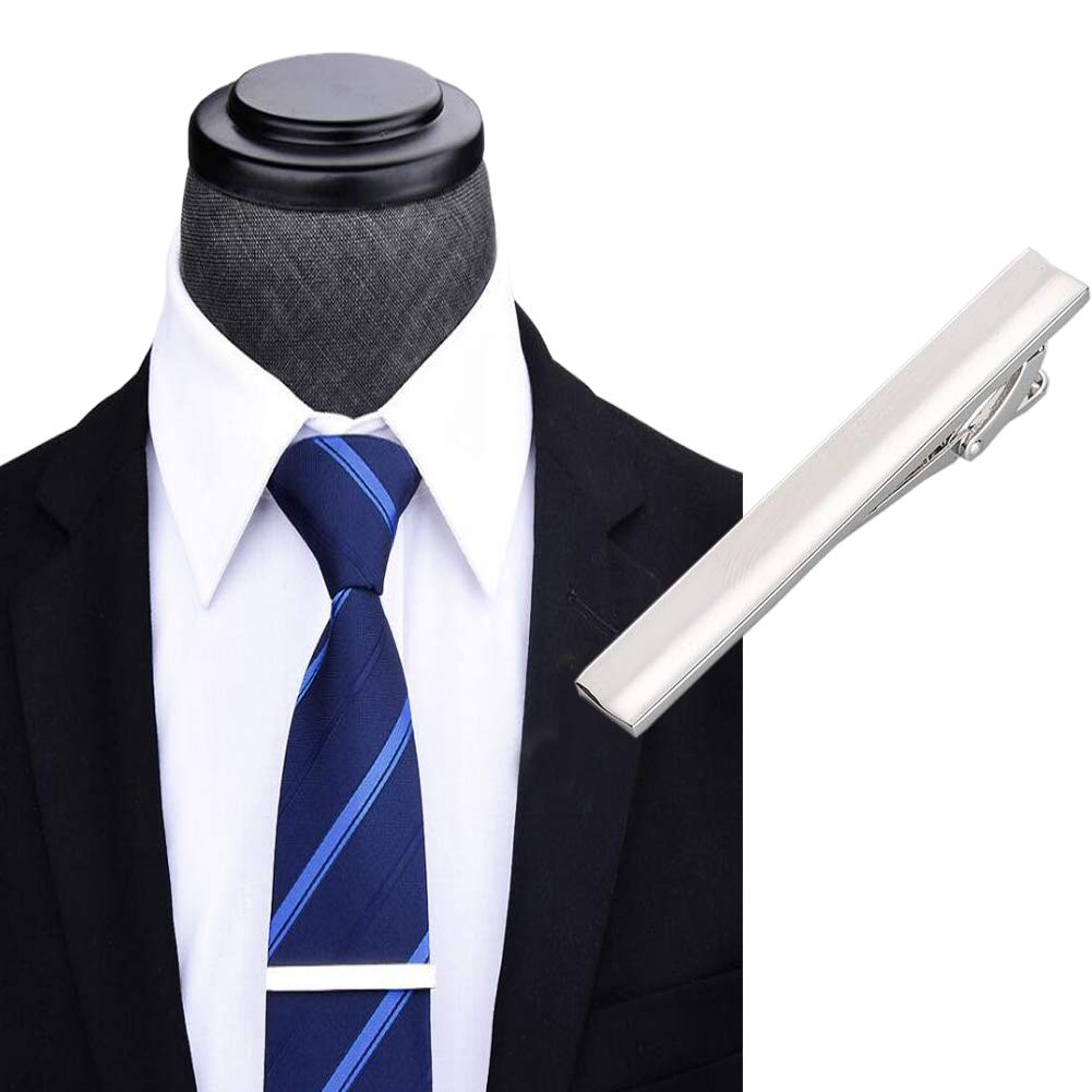Silver Simple Tie Clips for Men Regular Ties Suitable for Everyday Accessories Business Negotiation Banquet Dating Dinner