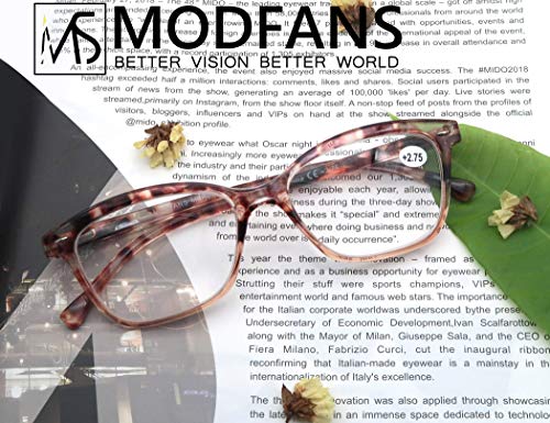 MODFANS Women Reading Glasses 1.75 4 Pair Stylish Ladies Readers with Comfort Spring Hinge Pattern Design Pouch Included