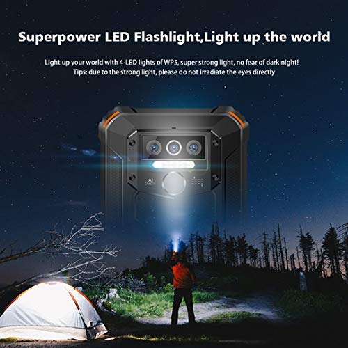 Rugged Cell Phone Unlocked OUKITEL WP5, 8000mAh Battery, Android 10.0 Rugged Smartphone,5.5 Inch 4GB RAM+32GB ROM,IP68 Waterproof Shockproof Phone with 4 LED Flashlights,Triple Camera,Dual SIM 4G