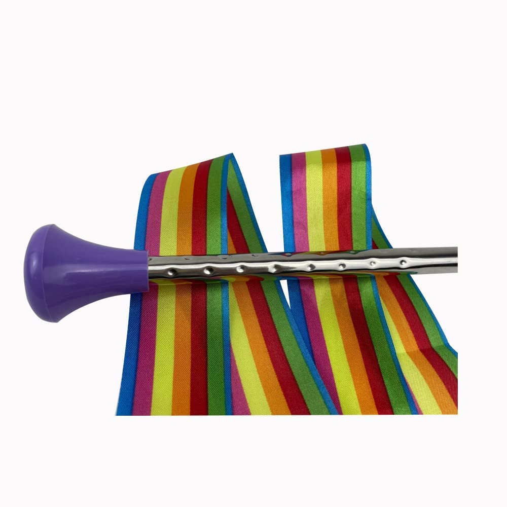 Oiloda Twirling Baton 21 Inches Marching Baton Spinning Dance Baton Metal Gymnastics Parade Stick for Child in Majorette (Purple)