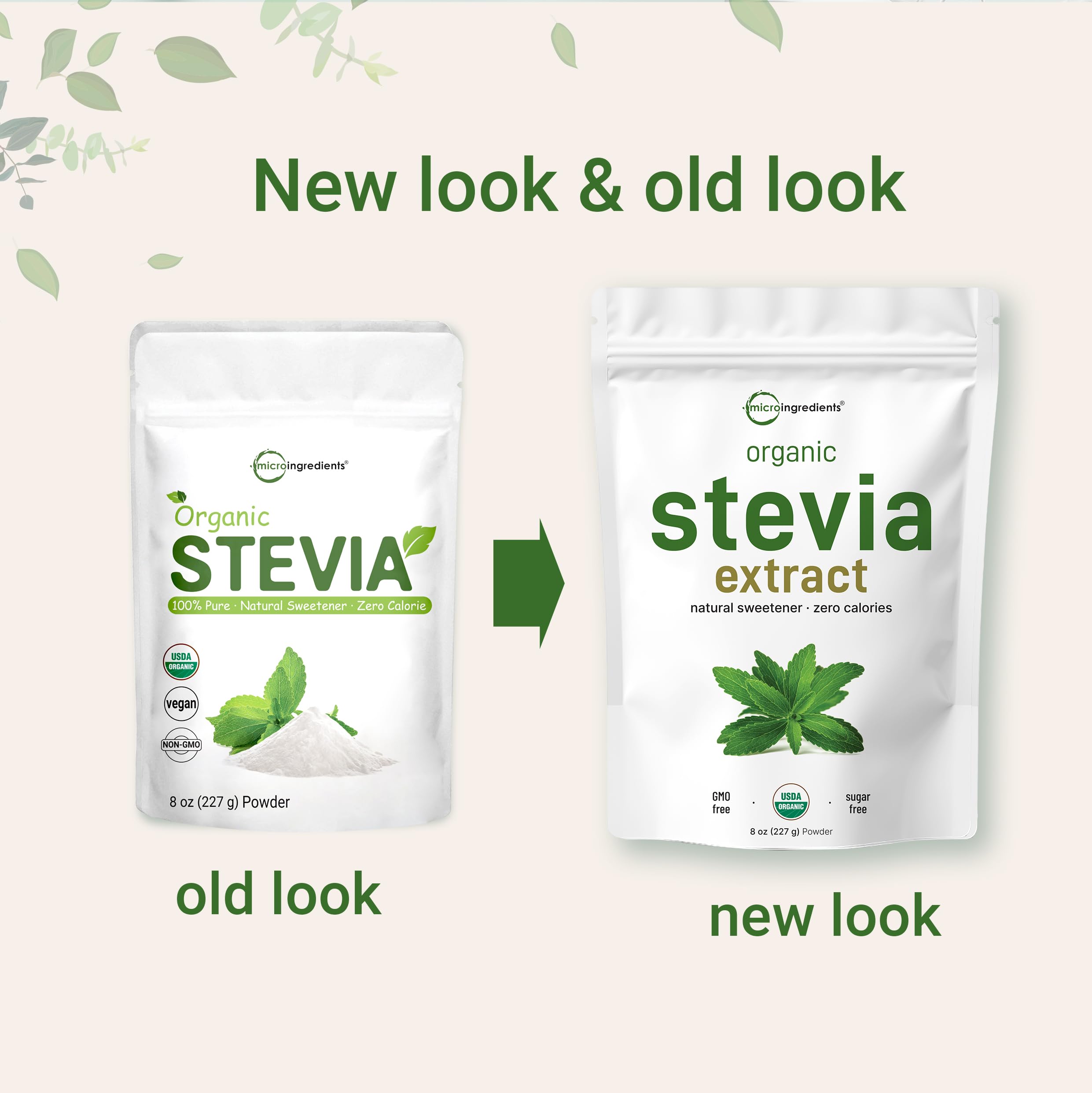 Pure Organic Stevia Powder, 8 Ounces, 1418 Serving, High Grade Stevia Green Leaf Extract Reb-A, Reduced Bitter Aftertaste, 0 Calorie, Natural Sweetener, Sugar Alternative, Keto Friendly