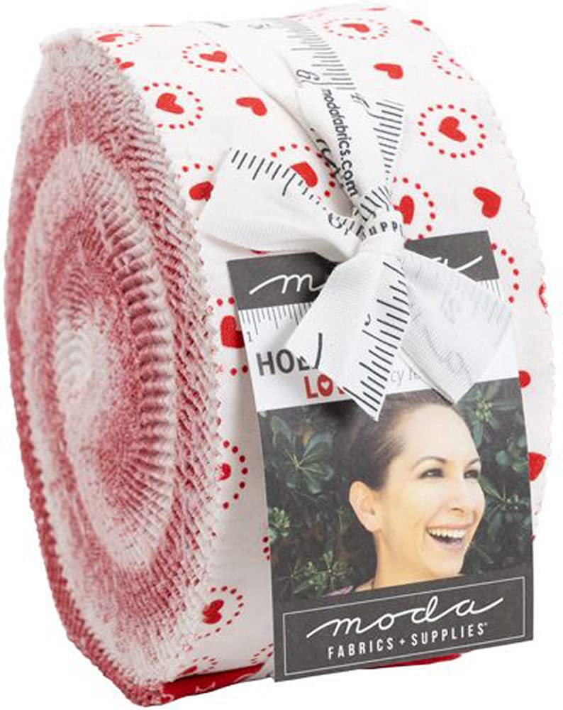Moda Fabrics Moda Holiday Essentials Love Jelly Roll by Stacy Iest HSU 20750JR, Assorted