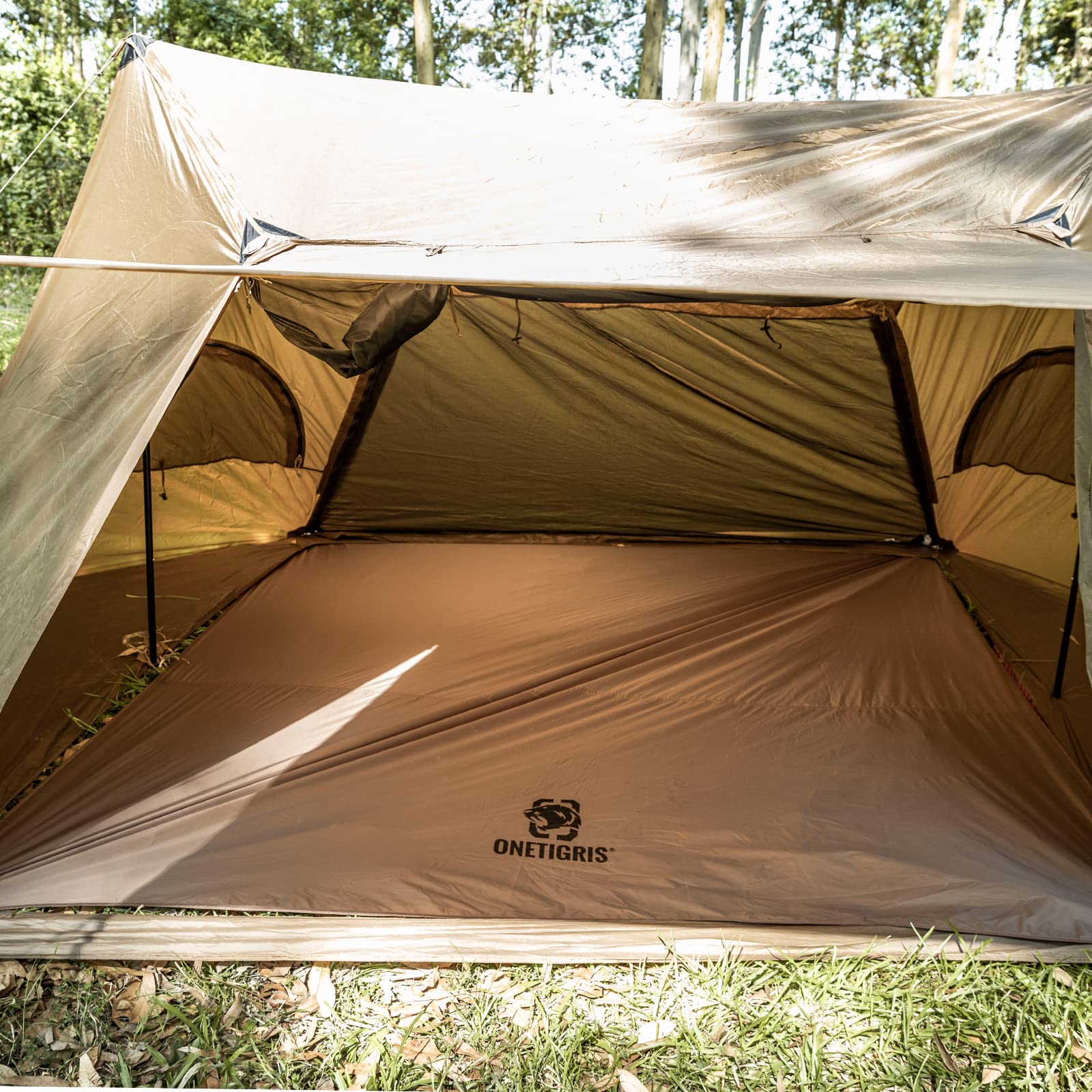 OneTigris Tent Tarp Footprint 94"x94", Large Size, Waterproof Lightweight Multifunctional Camping Tarp Beach Blanket for Camping Hiking Backpacking