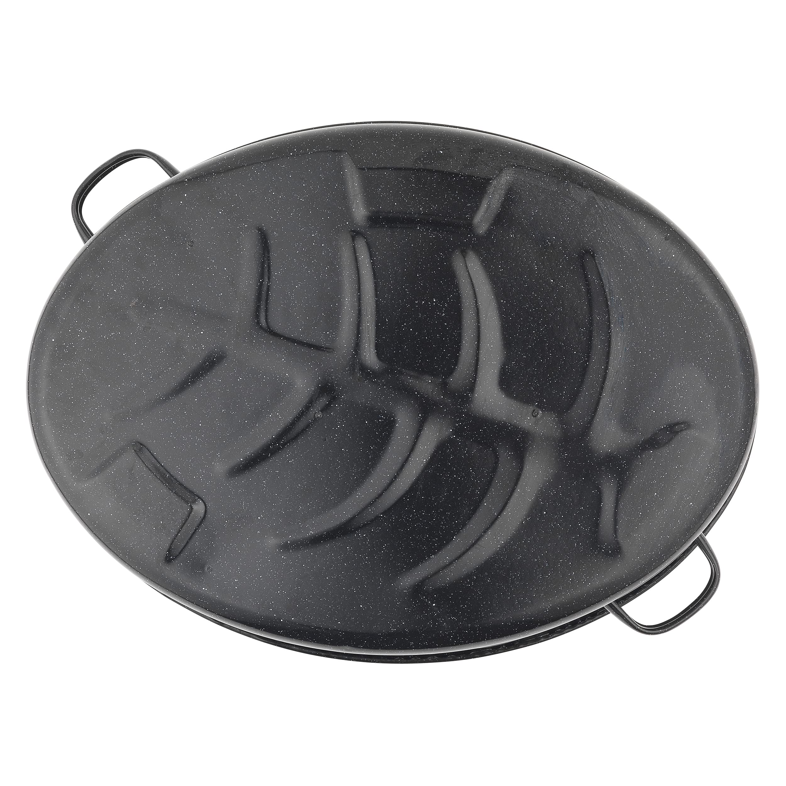 Russell Hobbs BW07215AMZ Romano Self-Basting Casserole Roasting Dish with Lid, Easy Clean Vitreous Enamel Steel Coating, 38 cm, Oven Roaster Tin, Dishwasher Safe, Black