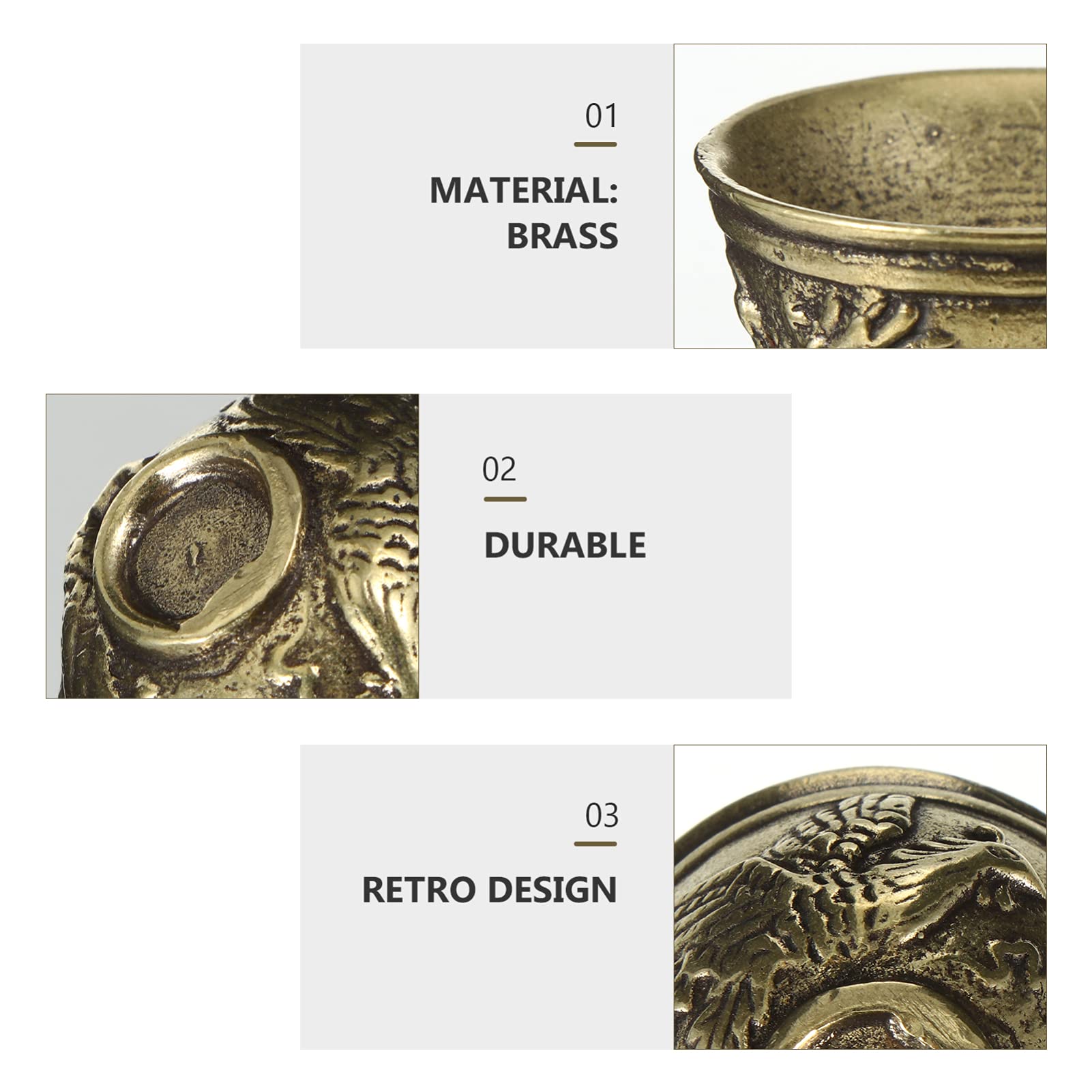 NUOBESTY Tibetan Buddhist Water Offering Bowl Decoration Bowl Great for Altar Use Ritual Use Incense Burner Smudging Bowl Buddha Worship Utensil