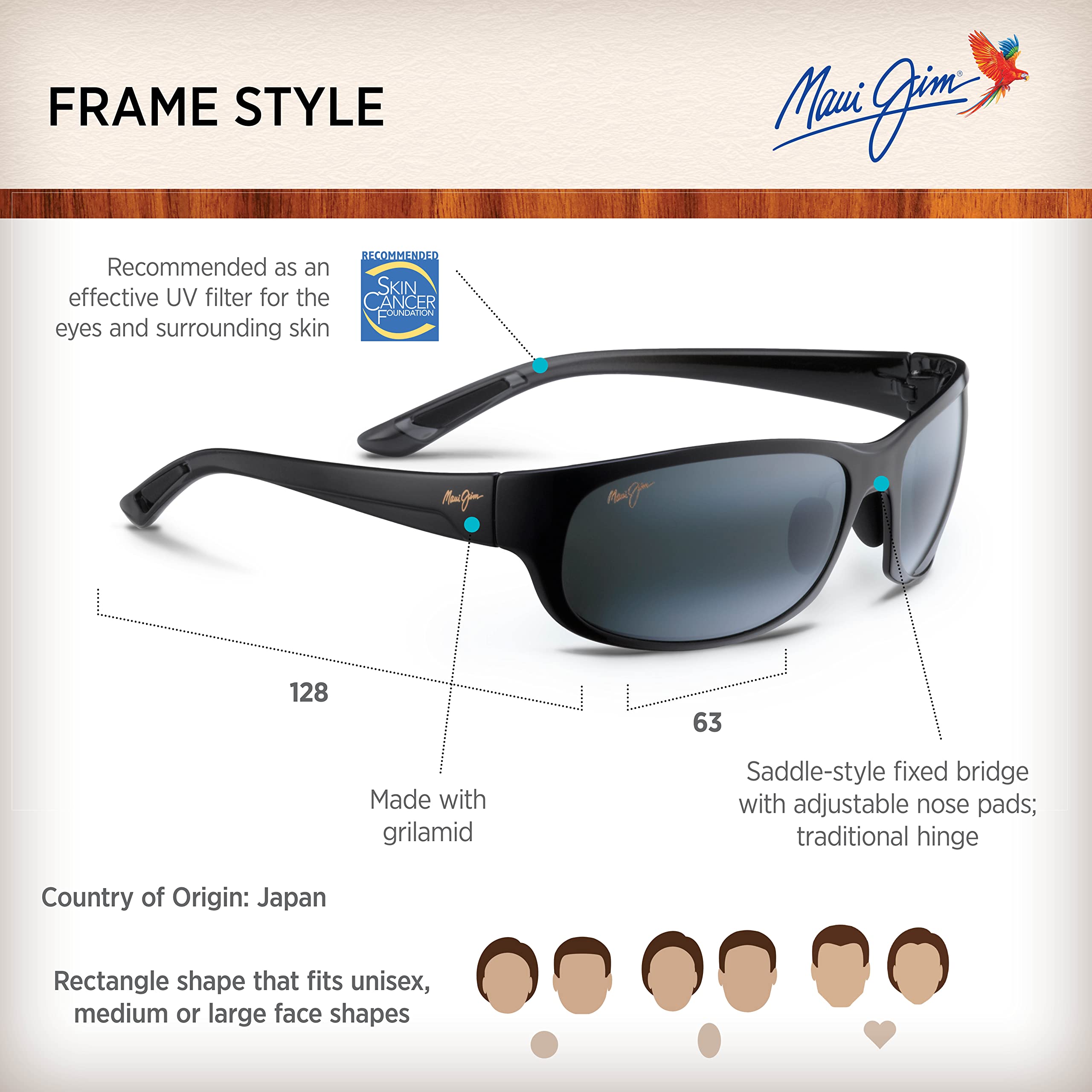 Maui Jim Twin Falls w/ Patented PolarizedPlus2 Lenses Polarized Lifestyle Sunglasses, Gloss Black Fade/Neutral Grey Polarized, Medium