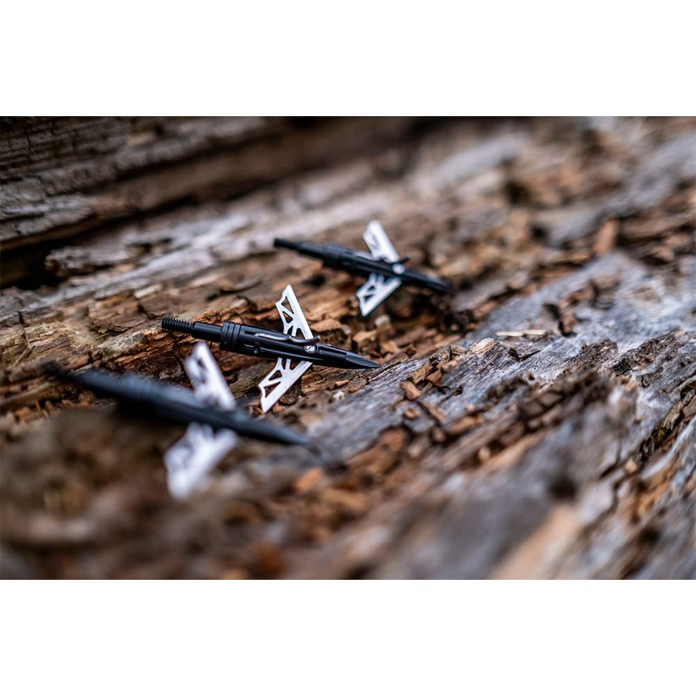 New Archery Products NAP DK4 Hunting Bow Spitfire Hybrid Mechanical 1 3/4" Cutting Diameter Compound Broadhead 3 Pieces Pack, 125 Grain