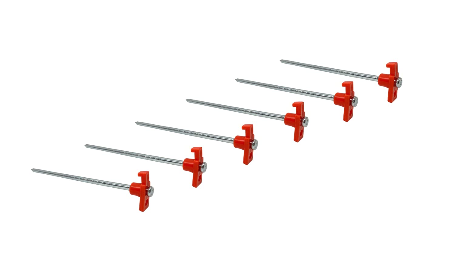 Nail Head Heavy Duty Tent Pegs - 10" Metal Forged Steel Tent Tarp Stake (6)