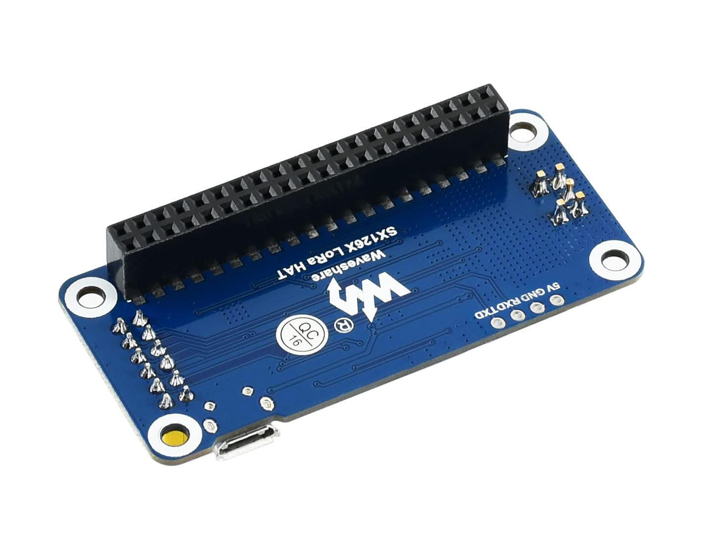Waveshare SX1262/SX1268 LoRa HAT, Compatible with Raspberry Pi 5/4B/3B/Zero/Zero W/Zero 2W/Pico/Pico W/Pico WH, UART Interface, SX1262 868M LoRa HAT