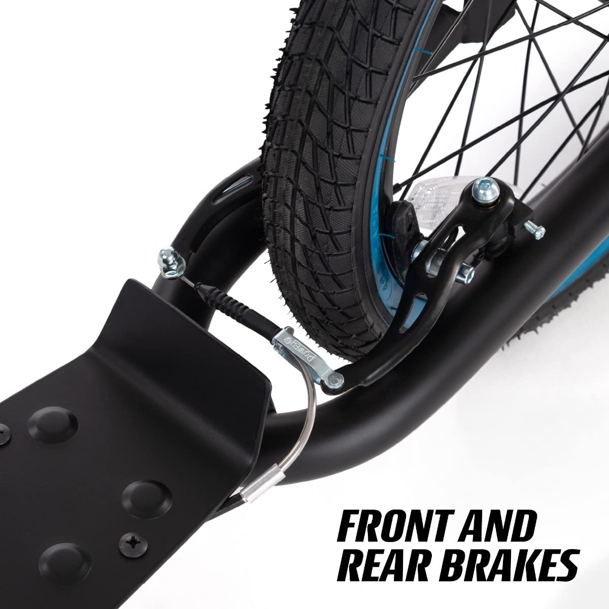 Osprey BMX Scooter | Adult Scooter with Big Wheels, Adjustable Handlebars and Off-Road Calliper Brakes, Black