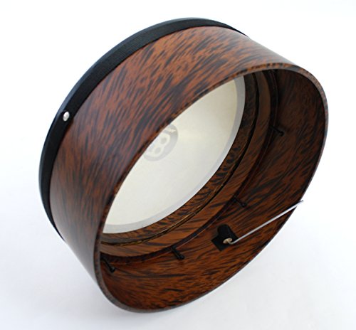 Meinl Percussion 14" Frame Drum, Extra Deep Shell Irish Bodhran-NOT MADE in CHINA-Goat Skin Head, Brown Burl, 2-YEAR WARRANTY, FD14IBO