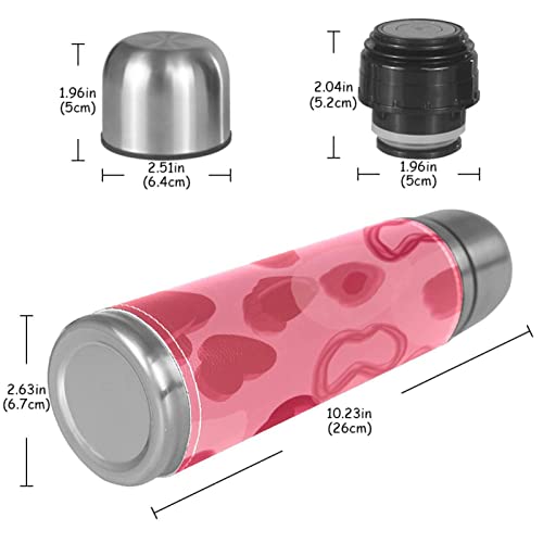 Stainless Steel Leather Vacuum Insulated Mug Bubble Thermos Water Bottle for Hot and Cold Drinks Kids Adults 16 Oz