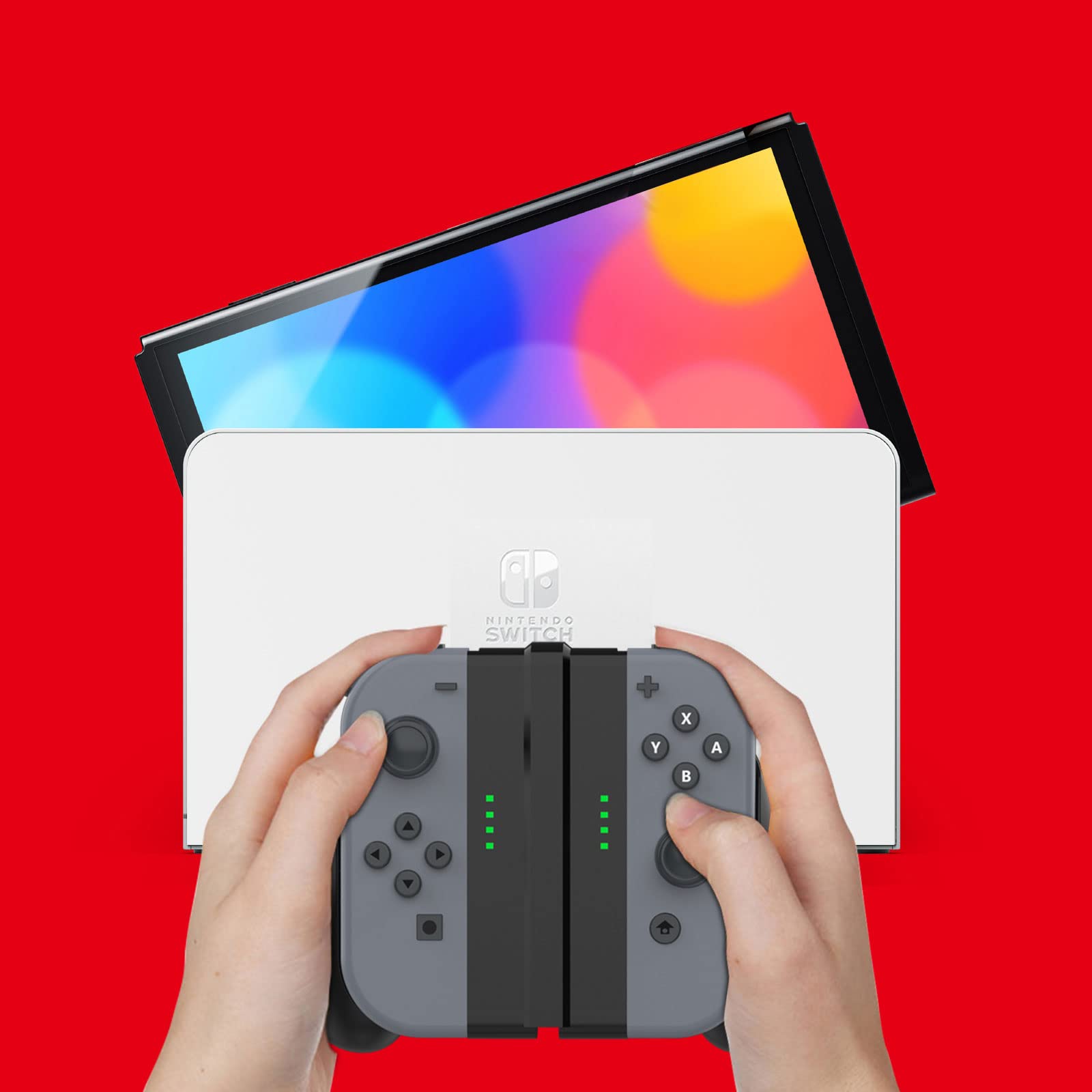 Switch controllers joy-con Comfort Grips for Nintendo Switch/Switch OLED 2021 JoyCons Controllers Black