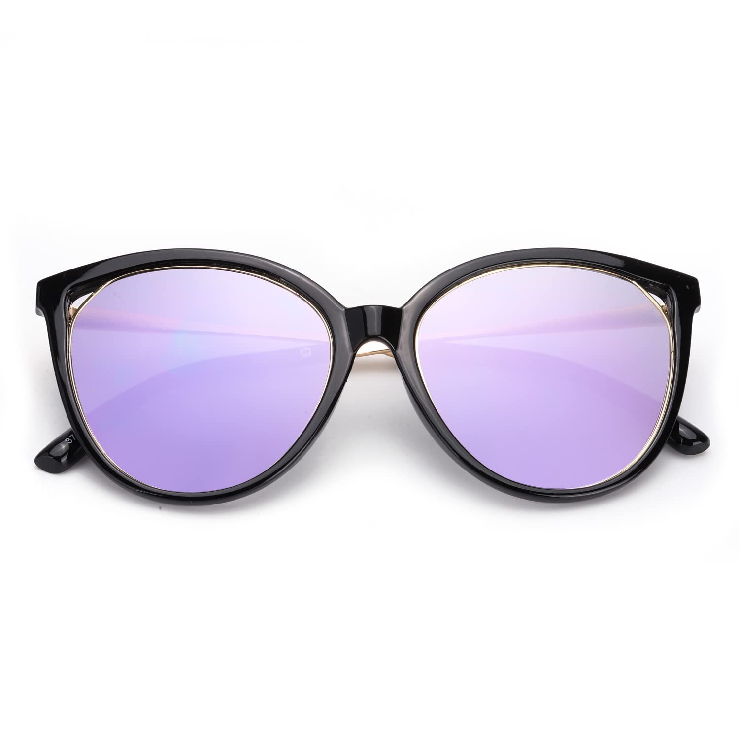 SIPHEW 2 Pack Classic Round Polarized Sunglasses for Women Lightweight UV Protection Anti-Glare Shades