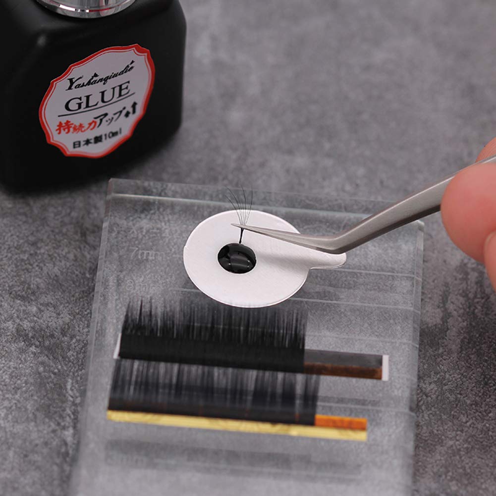 NXWVPC 600 Pcs 2.5cm Disposable Eyelash Glue Holder Pallet Sticker Paper Eyelash Extension Glue Pad Stand On Eyelash Jade Stone Cosmetic Makeup Tool