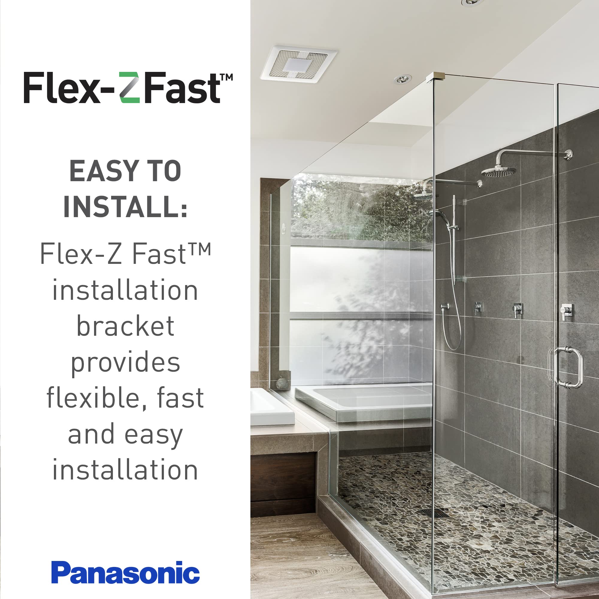 Panasonic FV-1115VK2 WhisperGreen Select Ventilation Fan - 110-130-150 CFM - Quiet Bathroom Fan