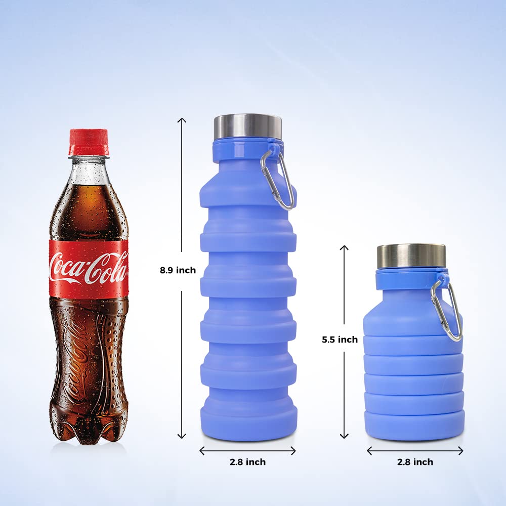 Peri Bottle for Postpartum Care, Portable Bidet for Travel Collapsible & Expandable Handheld Personal Bidet/Personal Hygiene Cleaning, 550ml (Blue)