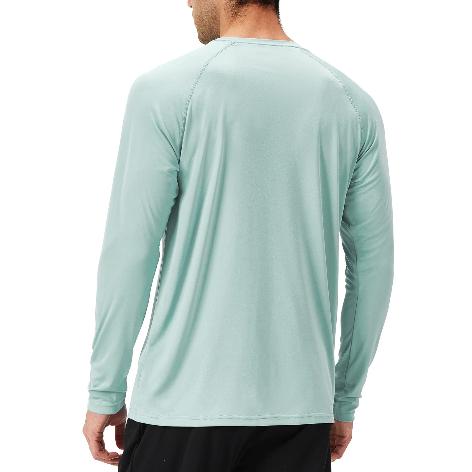 NAVISKIN Men's Sun Protection UPF 50+ UV Outdoor Long Sleeve Shirts Light Green Size M
