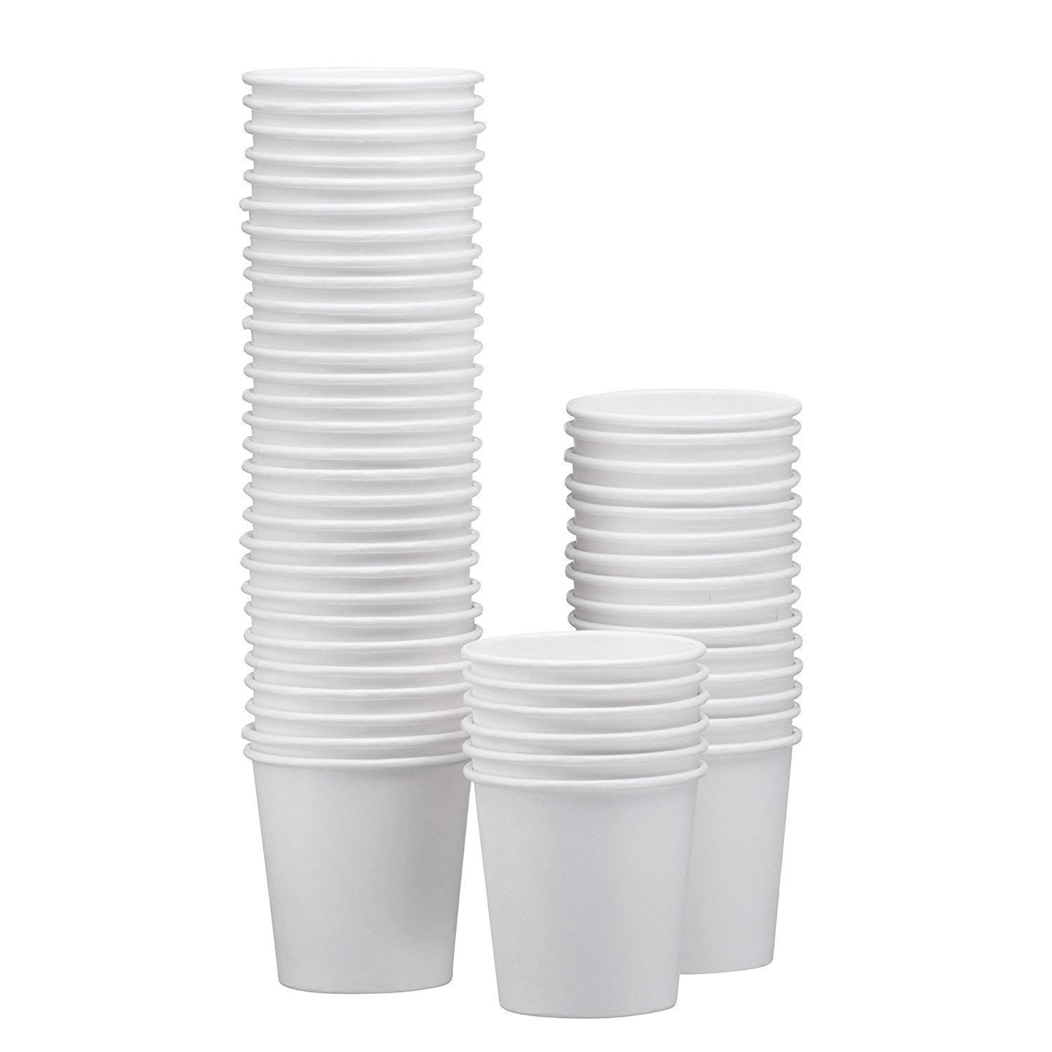 NYHI 150-Pack 12 oz. White Paper Disposable Cups – Hot/Cold Beverage Drinking Cup for Water, Juice, Coffee or Tea – Ideal for Water Coolers, Party, or Coffee On the Go’