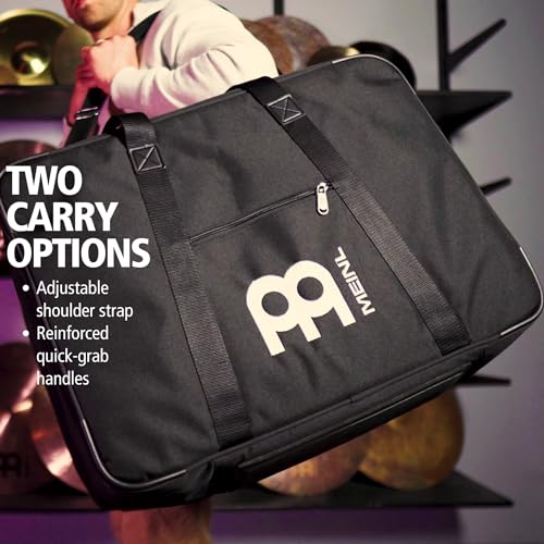 Meinl Percussion Professional Large Cajon Box Drum Bag — Heavy-Duty Fabric, Adjustable Shoulder Strap and Carrying Grip, 2-Year Warranty, Black, (MCJB-L)