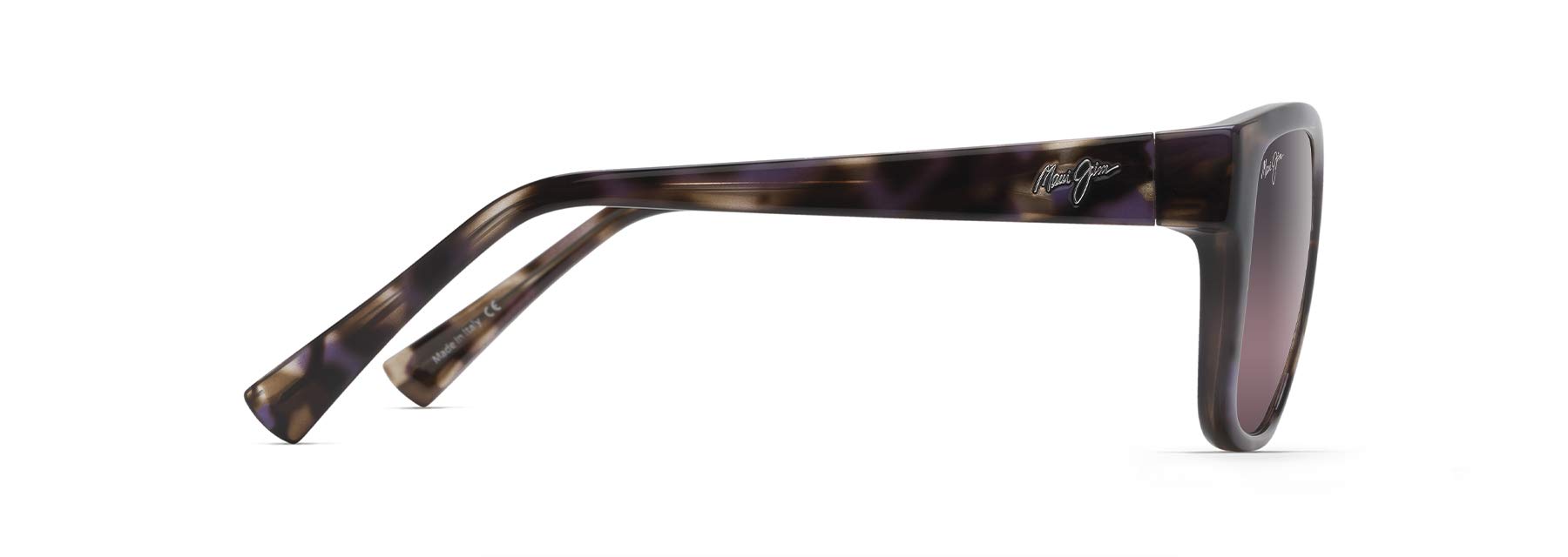 Maui Jim Women's Hanapaa Polarized Classic Sunglasses, Purple Tortoise/Maui Rose®, Medium