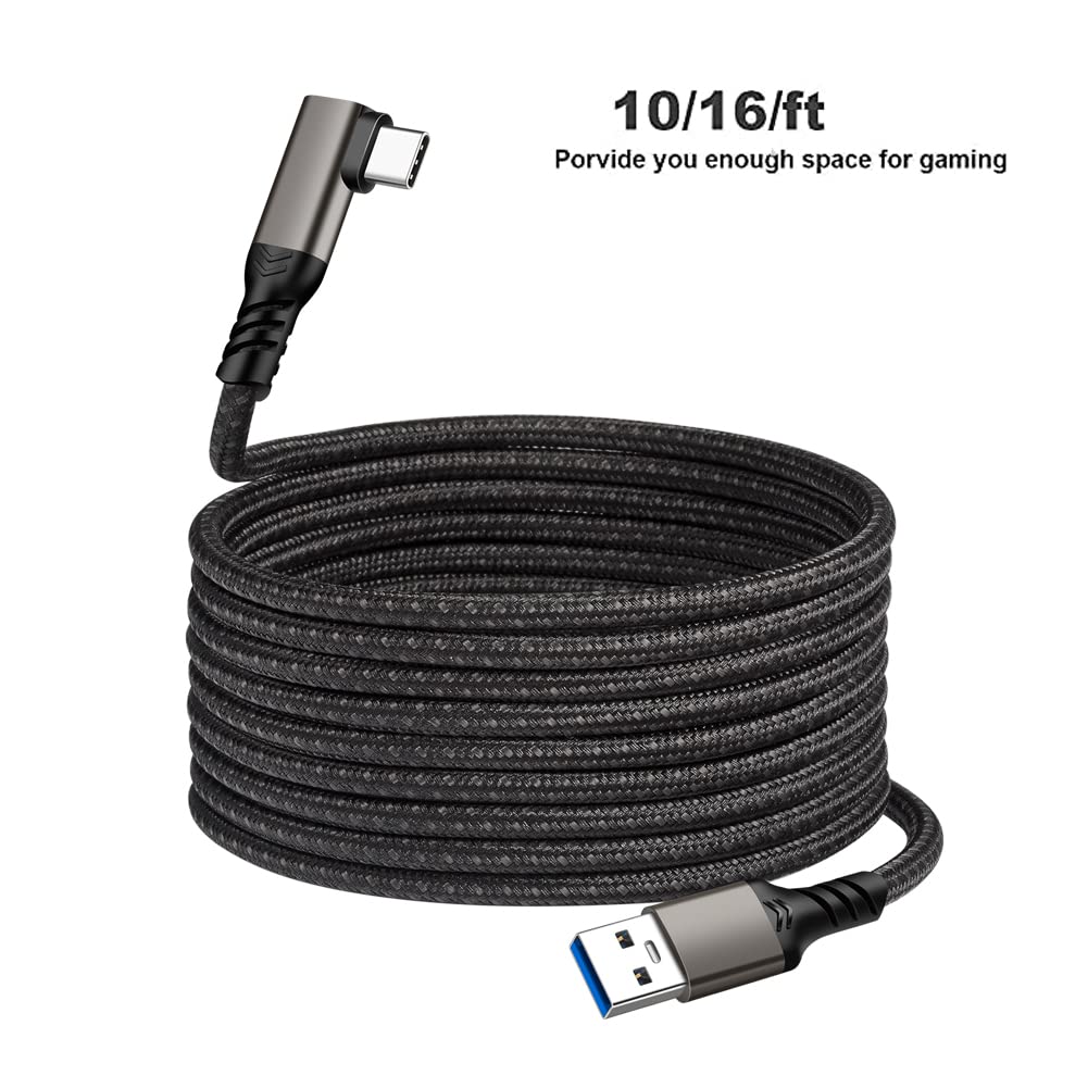 TAIBEYOR Compatible for Oculus Quest 2 Link Cable 16FT, VR Headset Cable for Oculus Quest 2 / Quest 1, USB 3.0 to TYEE C High Speed Data Transfer Charging Cord for Gaming PC & USB C Chargers