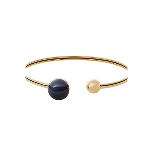 Skagen Women's Sea Glass Gold Tone Bracelet, Black & Gold Cuff