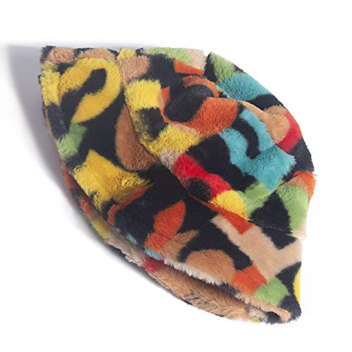 PURFANREE Women's Soft Faux Fur Bucket Hat Fluffy Winter Warmer Fisherman Cap
