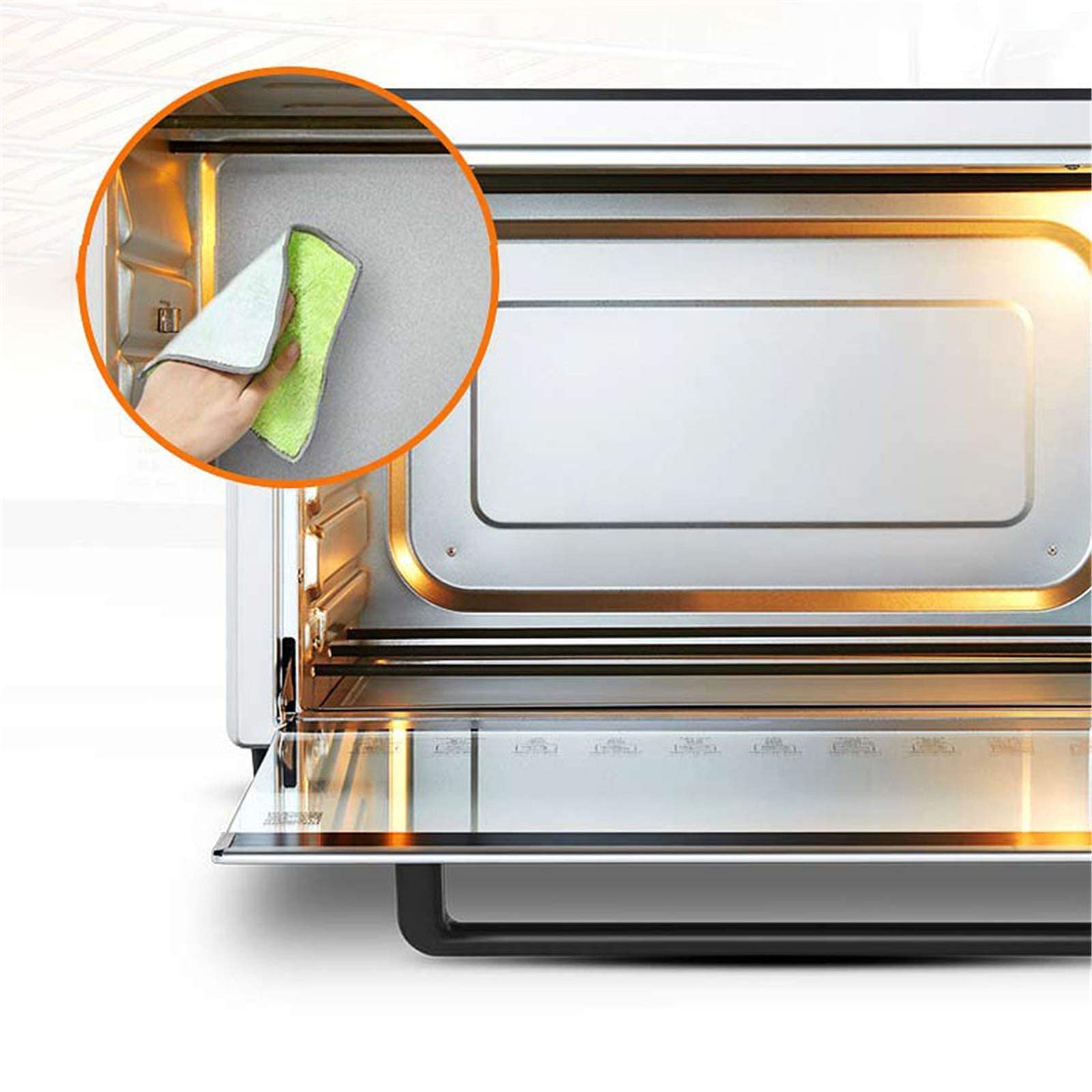Microwave Oven in Silver Tact Built in Electric Single Oven Stainless Steel Premium Convection Halogen Oven Cooker Ideal for Roasting,Baking
