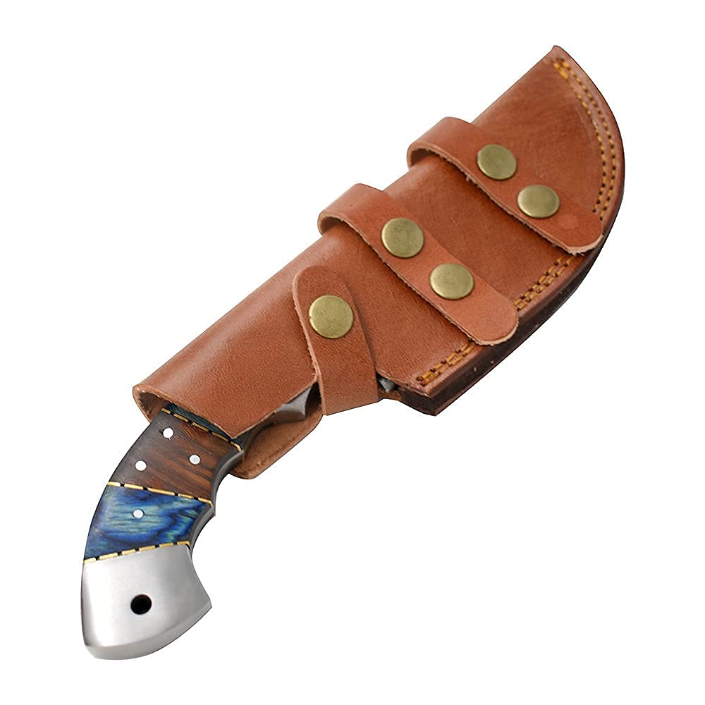 Old Ram Handmade Collection Full Tang Tracker Survival Camping & Hunting Knife Custom Handmade Fixed Blade Knife W/Leather Carrying Sheaths (5041)