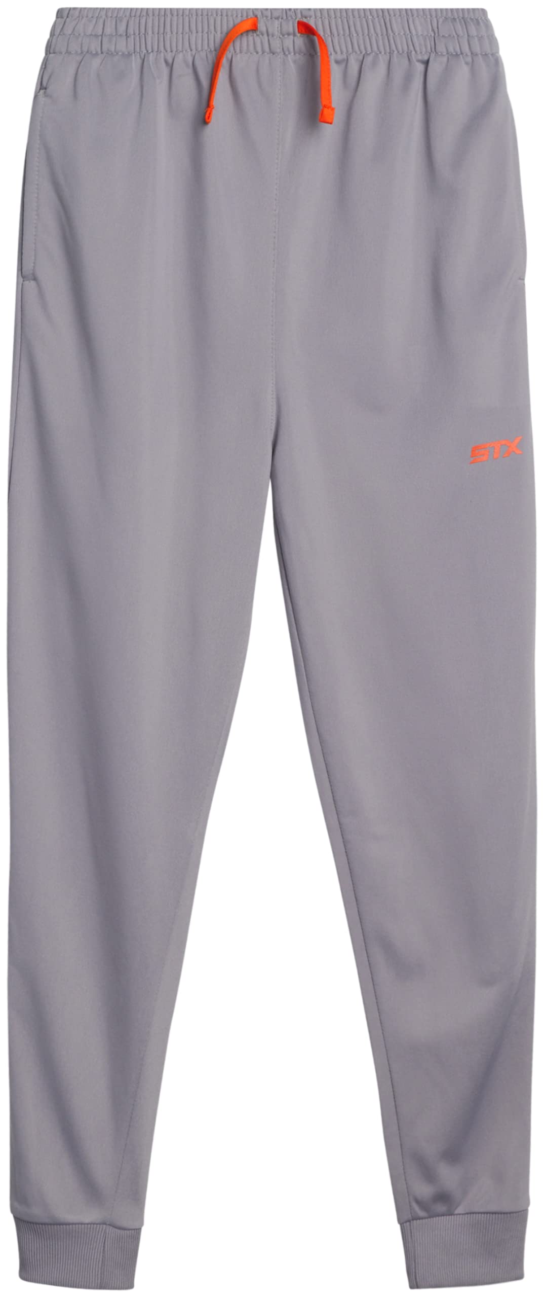 STX Boys' Track Pants - 2 Pack Performance Tricot Sport Jogger Sweatpants (4-16), Size 14/16, Navy/Grey