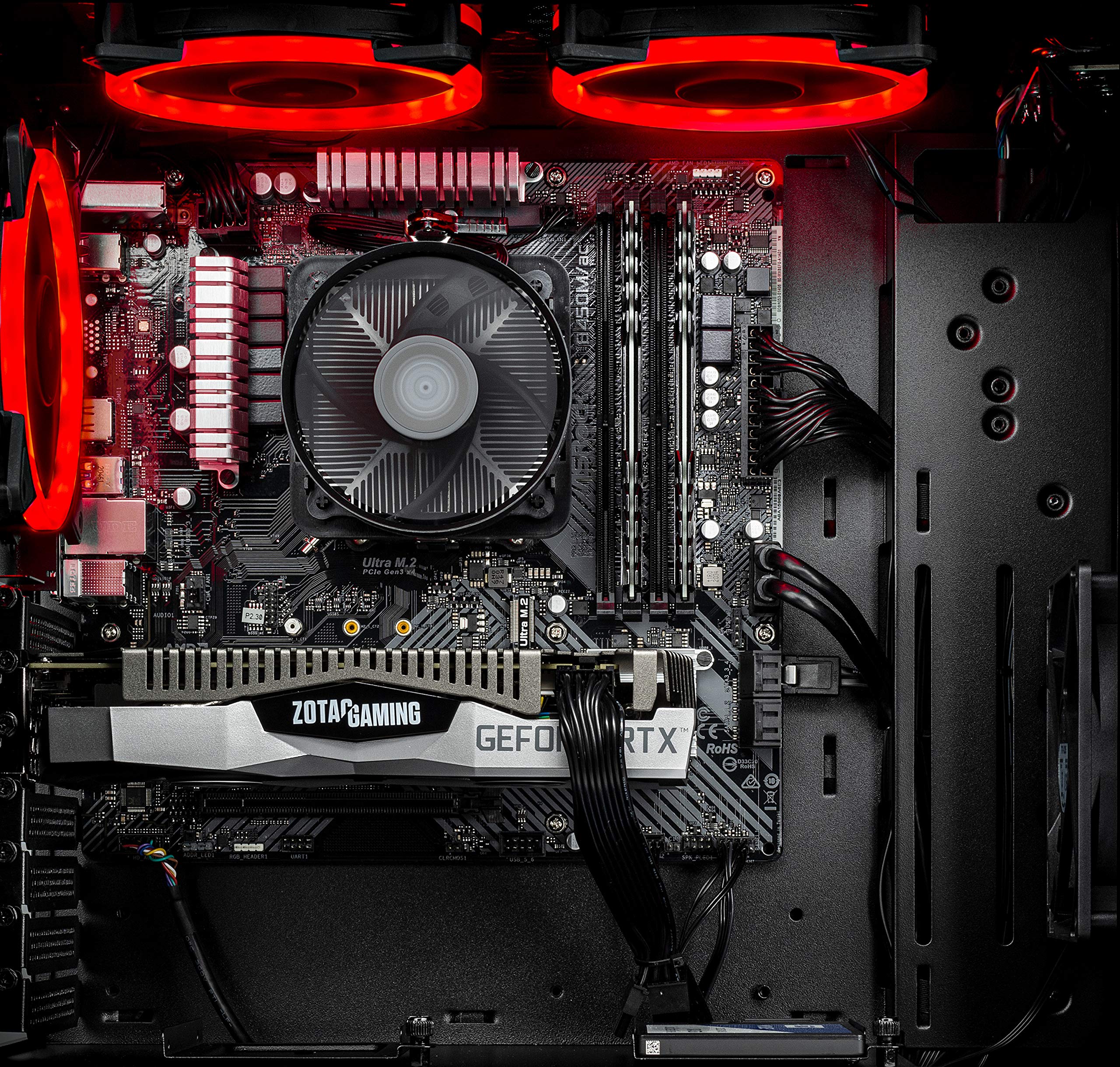 SkyTech Shadow 3.0 Gaming Computer PC Desktop - Ryzen 5 3600 6-Core 3.6GHz, RTX 2060 6G, 500GB SSD, 16GB DDR4 3000, RGB Fans, AC WiFi, Windows 10 Home 64-bit, Black